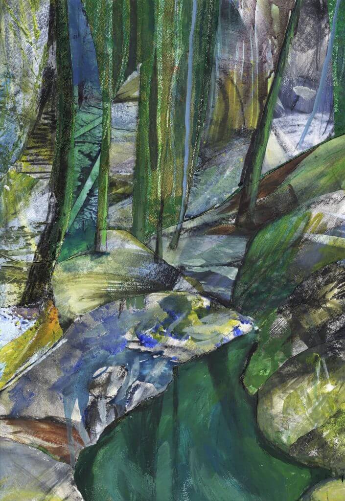 Wood with stream - North Art